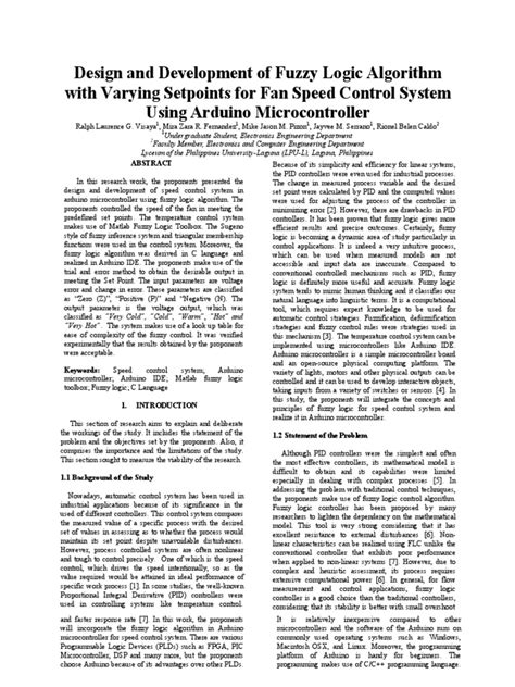 Design And Development Of Fuzzy Logic Algorithm With Varying Setpoints