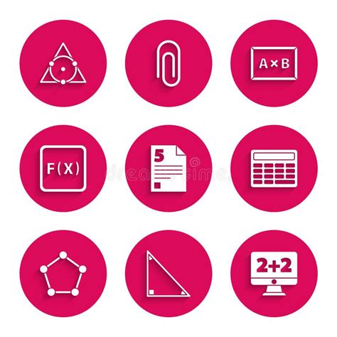 Set Test Or Exam Sheet Triangle Math Equation Solution Calculator Geometric Figure