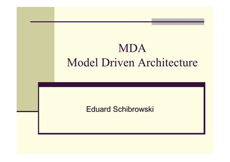 pdf mda model driven architecture uni konstanz · model driven