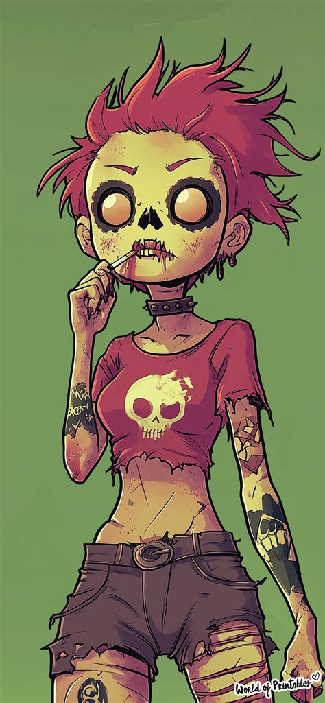 Anime Zombie Jente Tegning