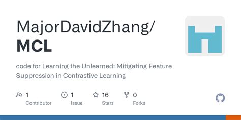 Github Majordavidzhang Mcl Code For Learning The Unlearned Mitigating Feature Suppression In