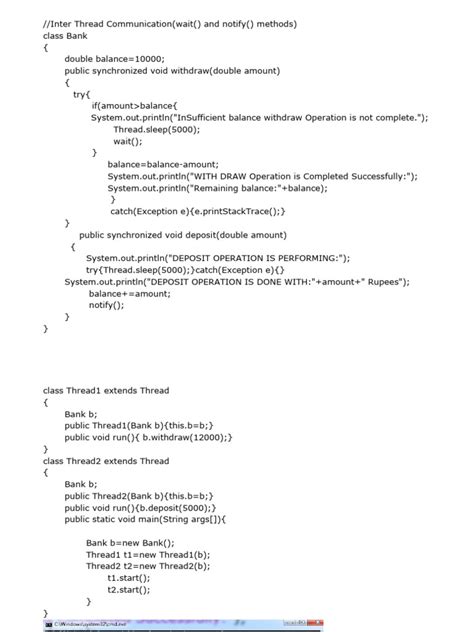 Inter Thread Communication Pdf
