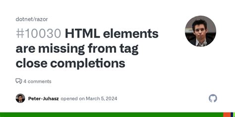 Html Elements Are Missing From Tag Close Completions · Issue 10030