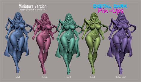 Futa Female Tech Priest Nsfw Version With Miniatures Combo Pack D File For D Printingcults