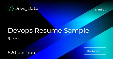 Devops Resume Sample Devsdata