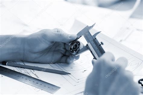 Construction Drafts Tools Table Stock Photo SergeyNivens 4715334