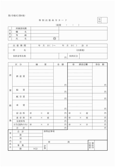 東村山市職員の旅費に関する条例施行規則