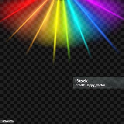 무지개 반사 스펙트럼 투명 한 배경에 고립의 크리에이 티브 벡터 일러스트 아트 디자인 게이 프라이드 색상입니다 추상 개념 그래픽 요소 개념에 대한 스톡 벡터 아트 및 기타