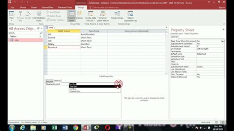 Lesson 6 Lookup Properties In Msaccess In Pashto By Abdullah Sorush