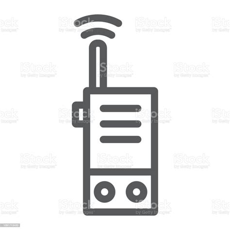 무 전기 발성 선 아이콘 보안 및 통신 라디오 설정된 서명 벡터 그래픽 흰색 바탕에 선형 패턴 10에 대한 스톡 벡터 아트 및 기타 이미지 Istock
