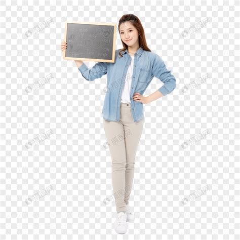 手持黑板的女大学生元素素材下载 正版素材401648311 摄图网