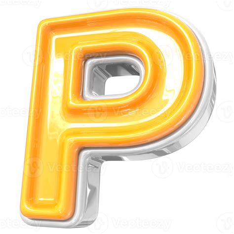 White With Yellow Font P 3d 50270045 Png