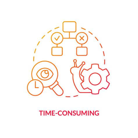 hora consumidor rojo degradado concepto icono largo término