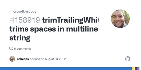 Trimtrailingwhitespace Trims Spaces In Multiline String · Issue 158919