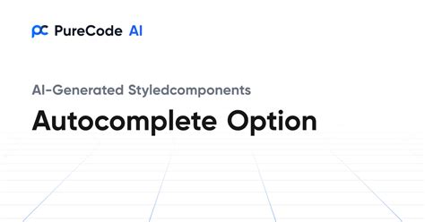 Use Ai To Build Styledcomponents Autocomplete Option