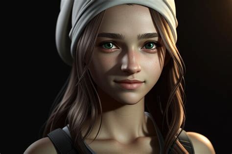 Premium Photo Beautiful Fashion Model With Exquisite Facial Features Flat Business Advertising