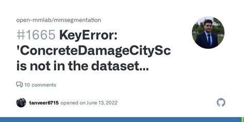 Keyerror Concretedamagecityscapes Is Not In The Dataset Registry