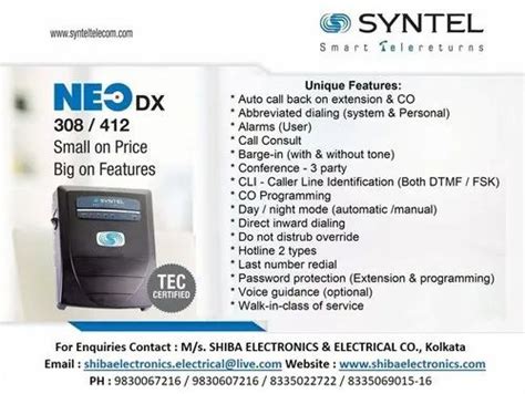 Syntel Telecom EPABX System Wholesaler Wholesale Dealers In India