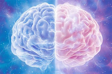 Futuristic Sci Fi Brain Emitting Electric Waves Merging Human Cognition With Cosmic Exploration