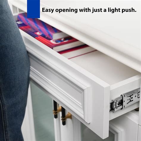 10 Pairs 20 Inch Push To Open Drawer Slides Full Extension Touch Open Kitchen