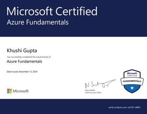 Khushi Gupta On Linkedin Azure Cloudcomputing Certification Tech