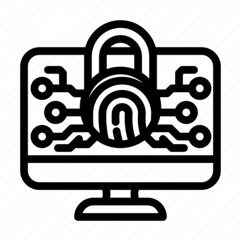 Security System Biometric Authentication Scan Identification Fingerprint Icon Download