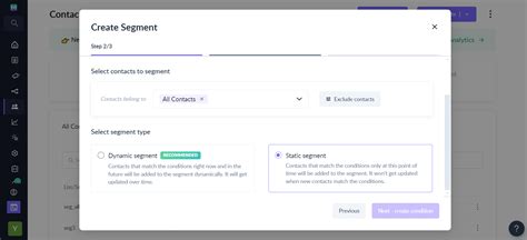 How To Create A Static Segment