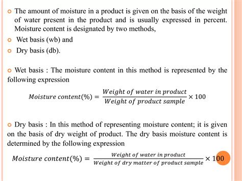 Moisture Content Determination And Equilibrium Moisture Content Pptx