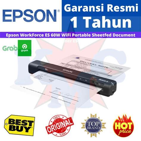 Jual Epson Workforce Es 60w Wifi Portable Sheetfed Document Scanner Es60w Di Seller Karya Megah