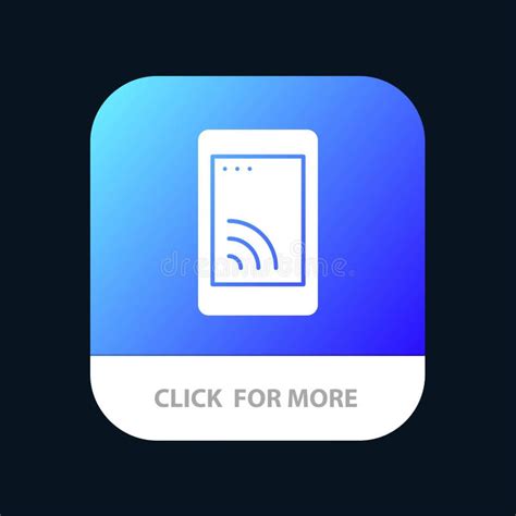 mobile cell wifi service mobile app button android and ios glyph version stock vector