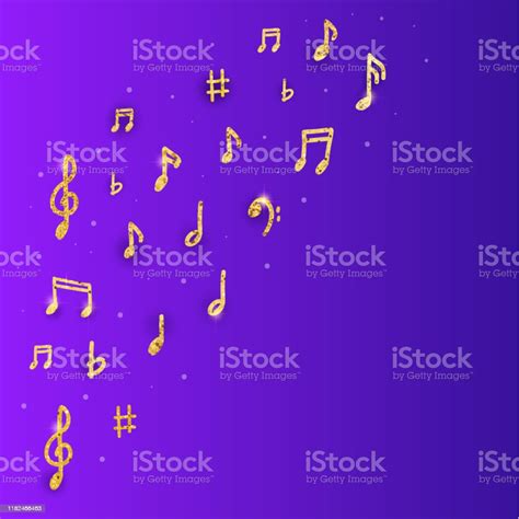 어두운 그라데이션에 황금 노트와 파도와 음악 포스터 디자인 추상 재즈 전단지 공연에 대한 스톡 벡터 아트 및 기타 이미지 공연 그라데이션 날씨 Istock