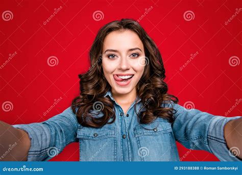 Self Portrait Of Nice Cute Stylish Trendy Flirty Cheerful Lovely