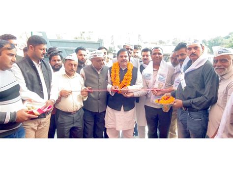 Harsh Dev Inaugurates District Office Of Aap At Udhampur Daily Excelsior
