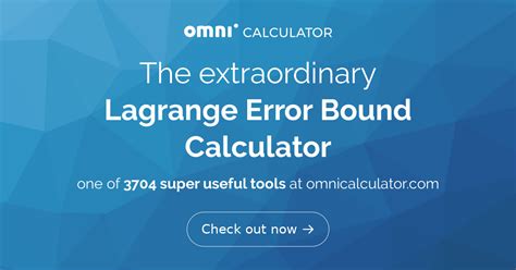 Lagrange Error Bound Calculator Taylor Series