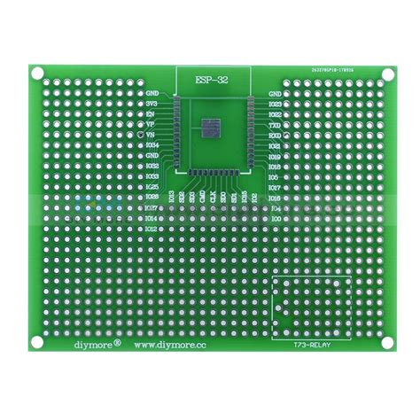 7x9cm Prototype Pcb Breadboard For Esp8266 Esp 12e Esp 12f Esp32 Diymore