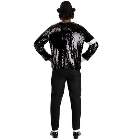 Mens Black Sequin Billie Jean Inspired Jacket 80s Moonwalk Motown