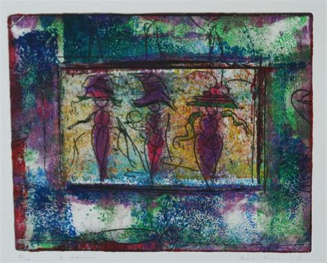 Lia Van Leeuwen Gesigneerde Ets 3 Vrouwen Verkocht Kunstveiling Nl