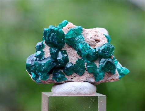 Dioptase Crystal A Bluish Green Copper Cyclosilicate Mineral
