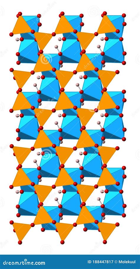 Kaolinite Clay Mineral Crystal Structure Stock Illustration Illustration Of Molecular Atomic