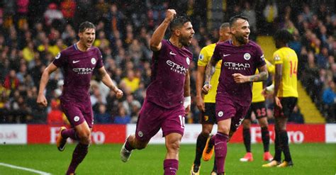 Manchester City Thrash Watford 6 0 To Go Top Rampant Manchester City Thrashes Watford 6 0