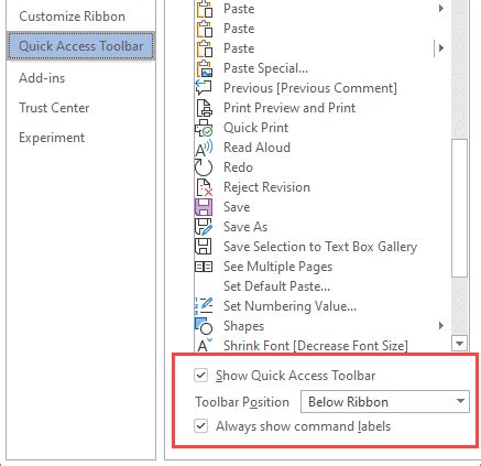 How To Customize The Quick Access Toolbar In Microsoft Word