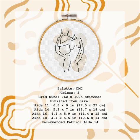 Couple Cross Stitch Pattern Line Art Hand Embroidery Boho Etsy