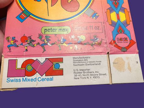 Original 1970 Peter Max Psychedelic Love Cereal Box Collectors Weekly