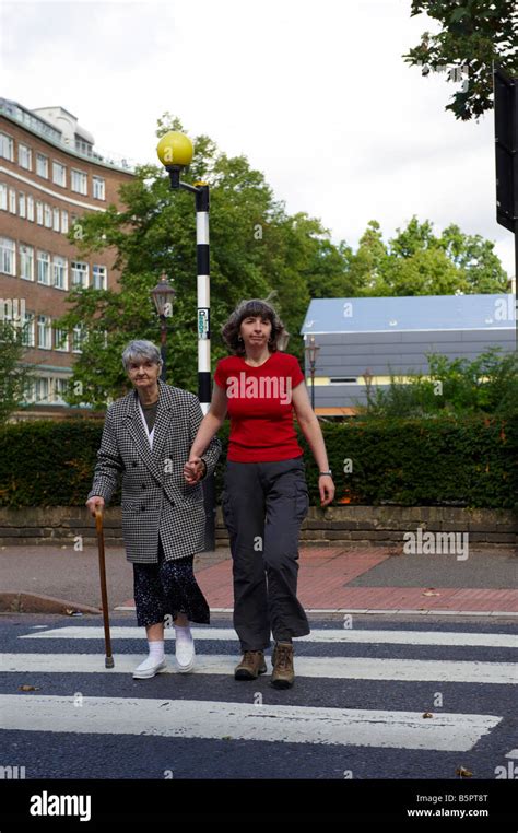 Helping Elderly Across The Street