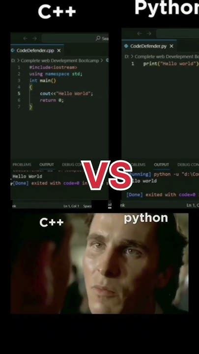 Python Programming Vs C Programming 😈coding Viral Dsa Viralvideo