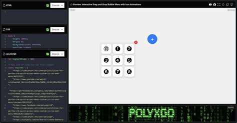Interactive Drag And Drop Bubble Menu With Icon Animations Wikipoly