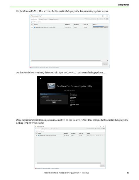 Allen Bradley Panelview Plus 7 Performance Series B Terminals Quick Start Guide Support Team