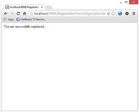 Registration Form Using Servlet In Java