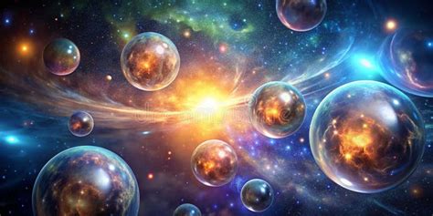 Glowing Orbs Of Light Floating In A Void Of Deep Space Casting Ethereal Shadows And Forming A