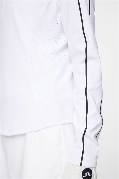 Adiola Quarter Zip Mid Layer White J Lindeberg